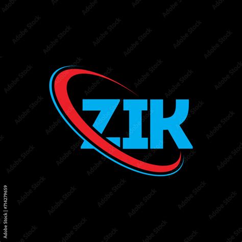 Zik Logo Zik Letter Zik Letter Logo Design Initials Zik Logo Linked With Circle And Uppercase