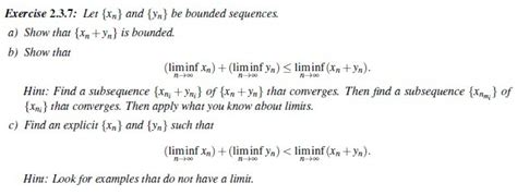 Solved Let Xn And Yn Be Bounded Sequences Show That Chegg