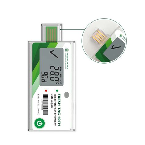 Single Use Cold Chain Temperature Humidity Data Logger Paperless