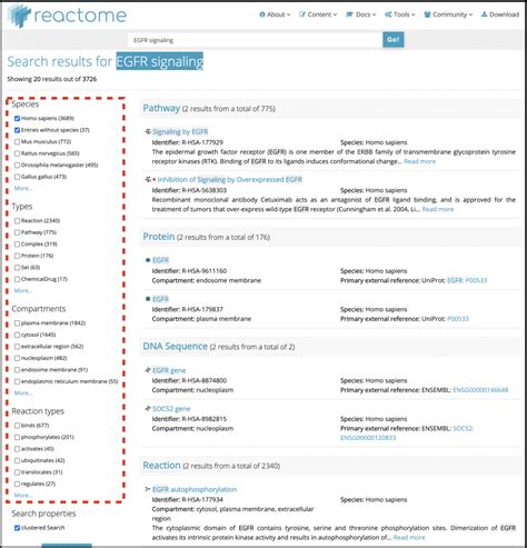 Searching Reactome Reactome