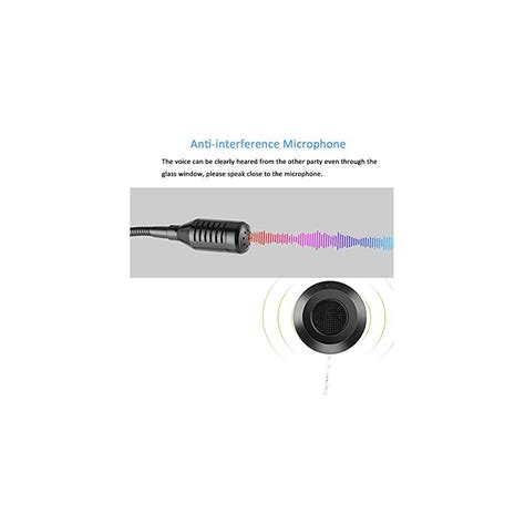 Dual Way Counter Intercom Window Speaker System Window Glass Microphone Counter Intercom