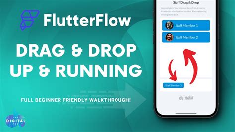 flutterflow drag and drop up and running full walkthrough youtube