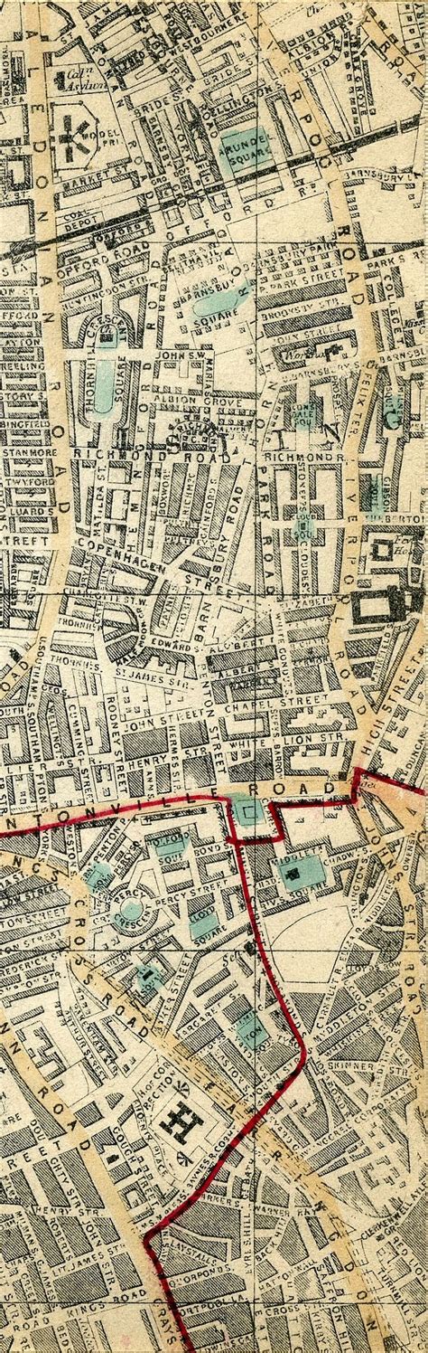 Mapco Map And Plan Collection Online Whitbreads Map Of London 1865