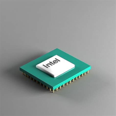 Processador Intel Antigo Modelo 3d 2 Max Obj Fbx Free3d