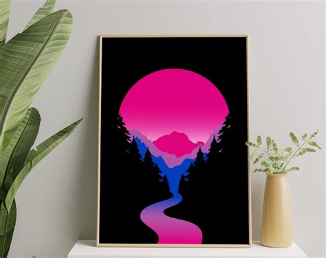 Bisexual Subtle Art Print Bisexual Wall Art Poster Bisexual Painting