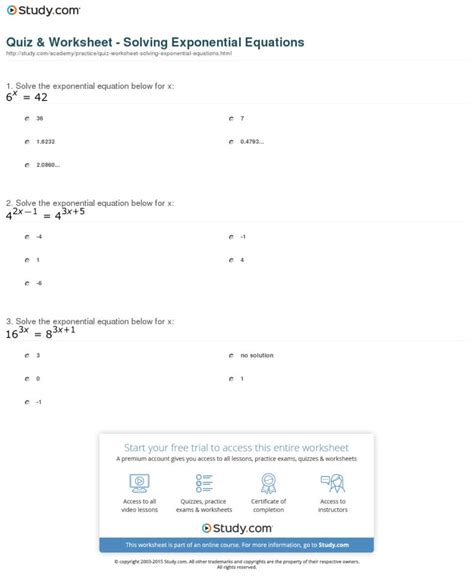 Solving Exponential Equations With Logarithms Worksheet Answers — Db