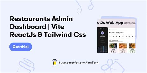 Restaurants Admin Dashboard | Vite ReactJs & Tailwind Css