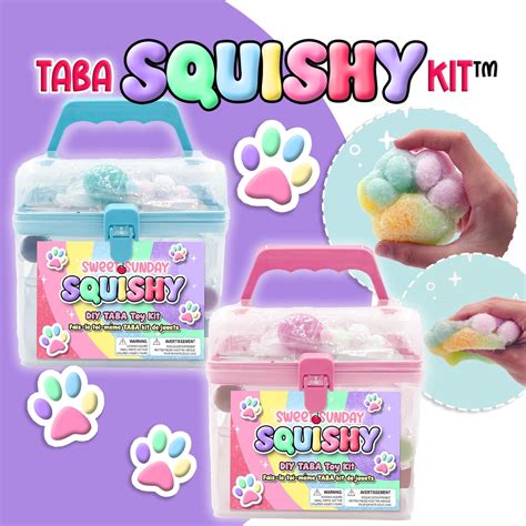 Taba Squishy Kit Make Up To 4 Paw Print Squishy Toys Squishy Making