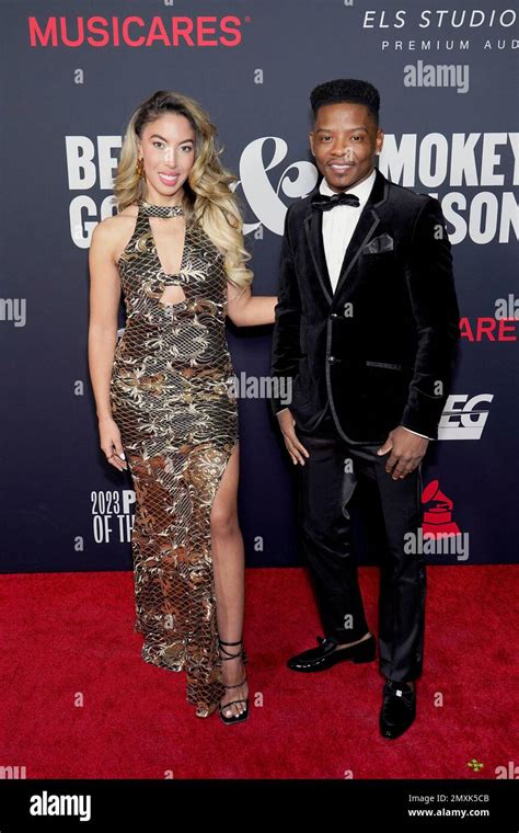 Brooke Ashley Hall Left And Marco Hall Arrive At Musicares Person Of