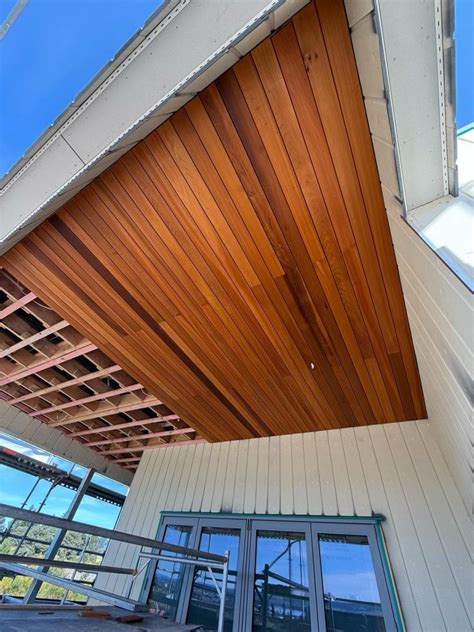 Stunning Western Red Cedar Soffit On Top Storey Of 2 Storey New Build