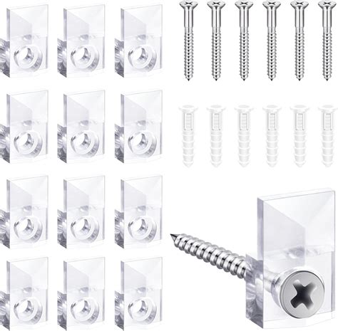 Bagteck 22 Sets Of Mirror Holder Clips Kitcrystal Clear Plastic Mirror