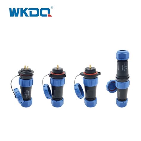 China Sp Threaded Coupling Waterproof Connector Wk21 Rear Nut Pin Male