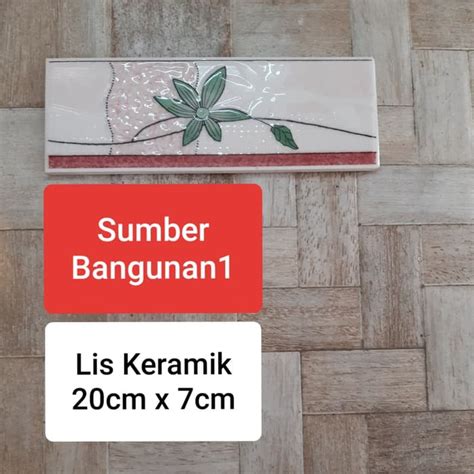 Jual Lis Keramik Kramik Cm X Cm Daun Hijau Shopee Indonesia