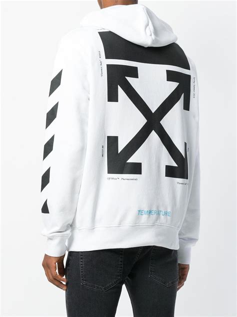Off White Co Virgil Abloh Cotton Mona Lisa Hoodie In White For Men Lyst