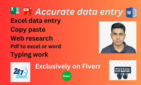 do excel data entry web research copy paste pdf to excel by