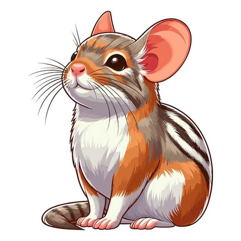 Premium Vector Cute Degu Vector Cartoon Illustration