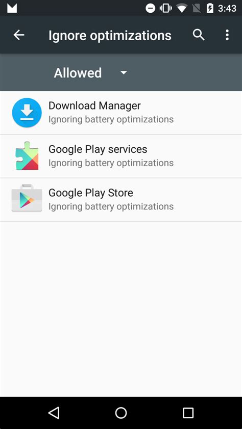 Android M Feature Spotlight The Low Power Doze Mode Can Be Turned On And Off On A Per App Basis