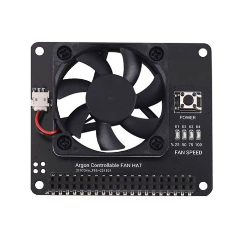 Argon Fan Hat For Raspberry Pi 4b 3b 3b Pwm Software Control Fan