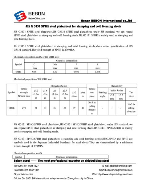 Jis 3131 - 1 | PDF