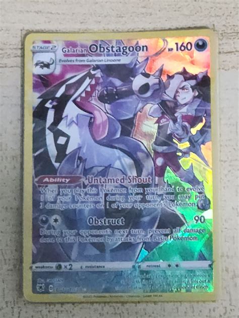 Pokemon Card Galarian Obstagoon Chr Astral Radiance Hobbies And Toys