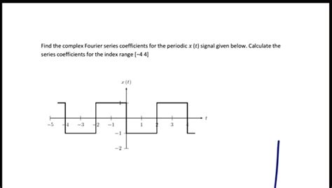 Solved Find The Complex Fourier Series Coefficients For The Periodic X T Signal Given Below