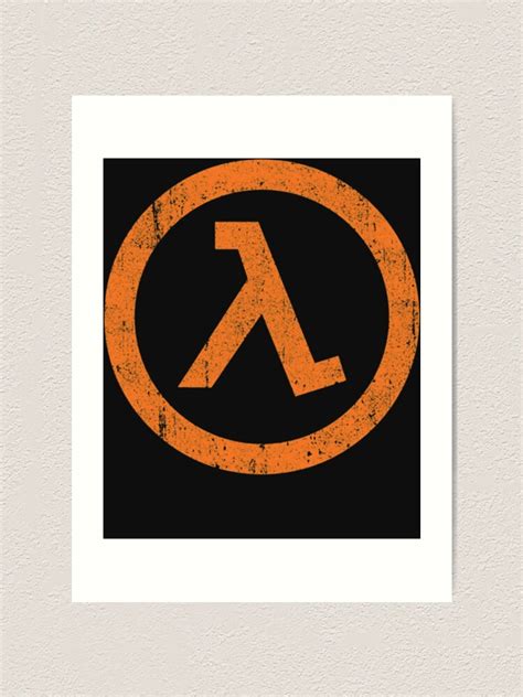 Half Life Lambda Symbol Art Print For Sale By Kimberlyhunt Redbubble