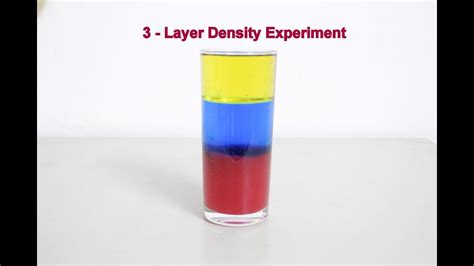 3 Layer Density Experiment Youtube Density Experiment Experiments