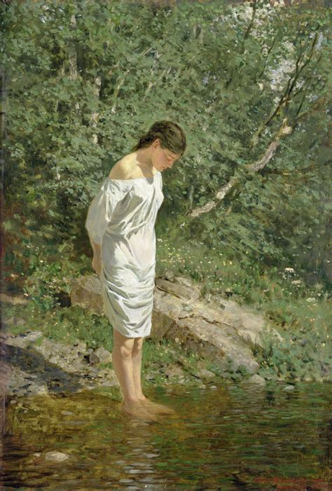 Anna By The Water By Otto Ludvig Sinding Fine Art Print
