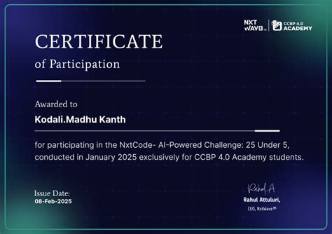 madhu kanth kodali on linkedin ai nxtcode challenge