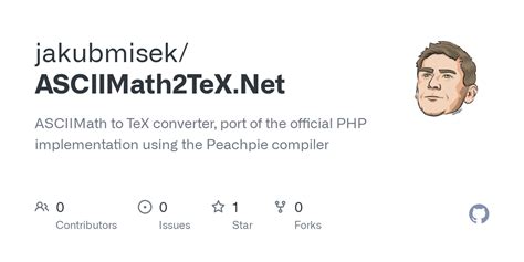 Github Jakubmisekasciimath2texnet Asciimath To Tex Converter Port Of The Official Php
