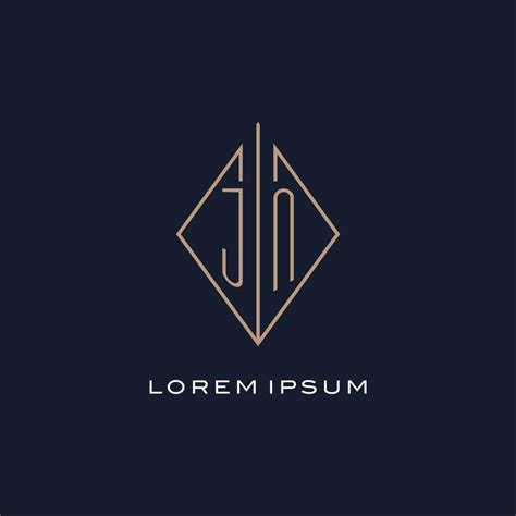 Monogram Jn Logo With Diamond Rhombus Style Luxury Modern Logo Design 27137782 Vector Art At