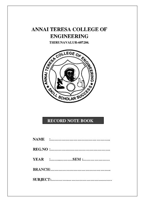 CSE OOPS LAB Manual ANNAI TERESA COLLEGE OF ENGINEERING THIRUNAVALUR NAME Studocu