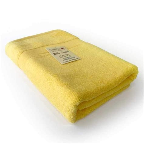 Рушник Махровий Банний Бавовна Lovely Svi у подарунковому пакеті розмір 70 на 140 см Жовтий