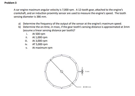 Problem 3 ﻿a Car Engine Maximum Angular Velocity Is
