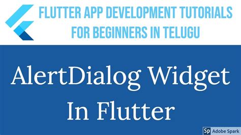 22 Alertdialog Widget In Flutter Flutter Tutorials For Beginners In