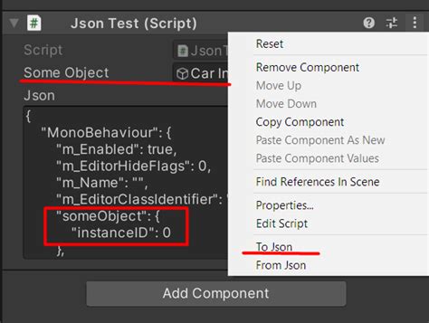 editorjsonutility tojson do not serealize instanceid unity engine