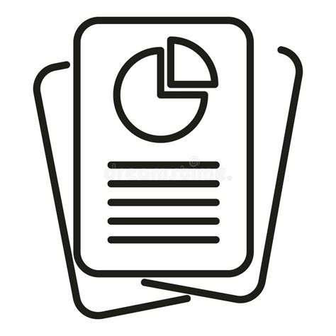 Paper Data Icon Outline Vector Business Document Stock Vector Illustration Of File Money