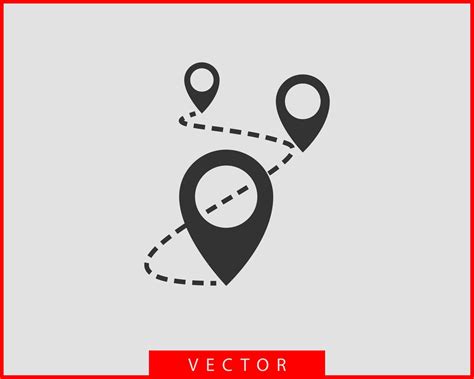 Map Icons Marker Pointer Pin Location Vector Icon GPS Navigation Symbol Vector Art