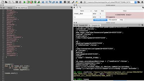database of nba scores using python part 3 youtube
