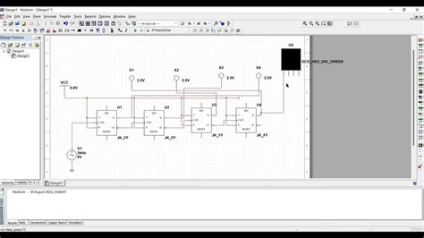 Asynchronous Up Counter Using Jk Ffmultisim Simulationelectrolation