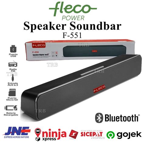 Jual PROMO Speaker Soundbar Bluetooth Wireless F 551BT Speaker Digital Soundbar FLECO F 551 BT