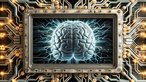 Ai Driven Digital Brain Frame Concept With Brainwave And Circuitry Patterns Abstract Design