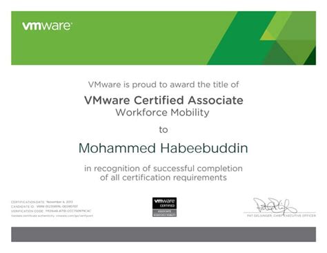 Vmware Vcp 50 Certificate Pdf Computer Software And Applications