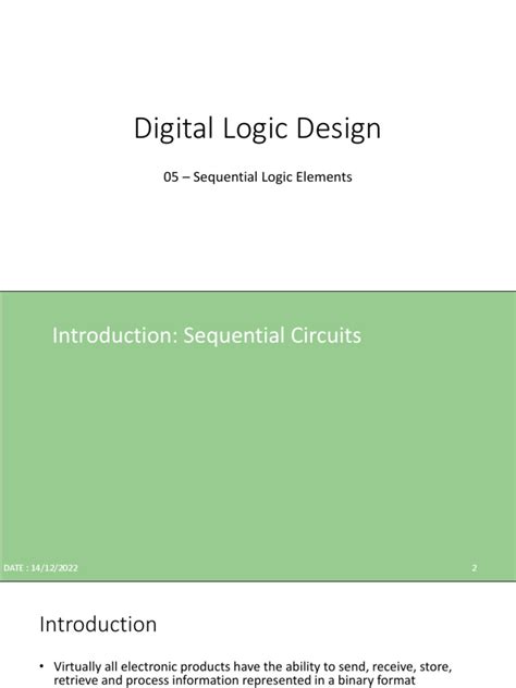 Lecture 06 Sequential Logic Elements Pdf Electronic Circuits Information And