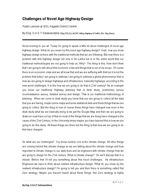 Challenges Of Novel Age Highway Design Pdf Carbon Sink Greenhouse Gas