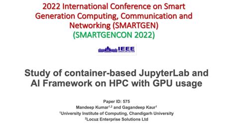Mandeep Kumar On Linkedin Locuz Hpc Ai Research Ieee Conference