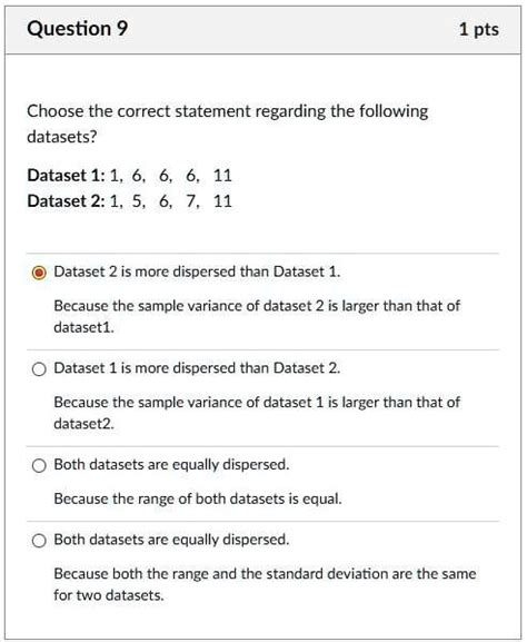 solved question 9 1 pts choose the correct statement regarding the