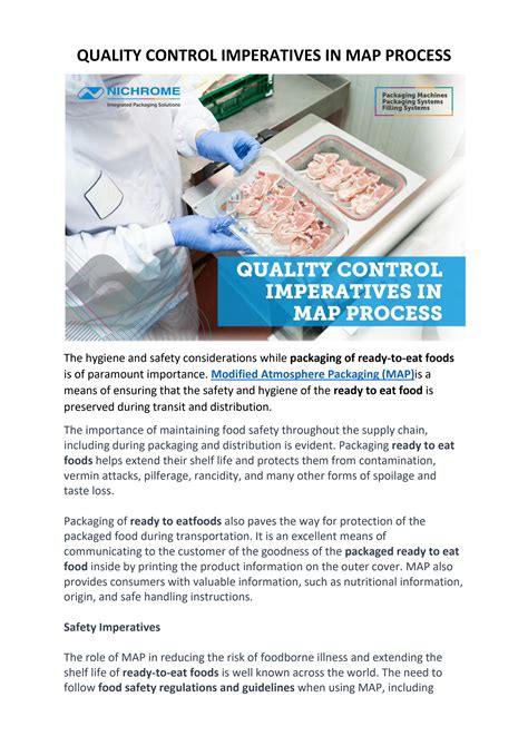 QUALITY CONTROL IMPERATIVES IN MAP PROCESS By Nichrome India Issuu