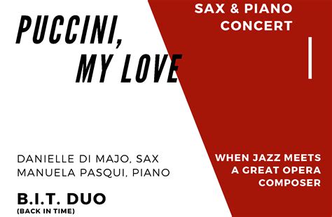 Music “puccini My Love” A Jazz Concert Improvisation Istituto Italiano Di Cultura Di