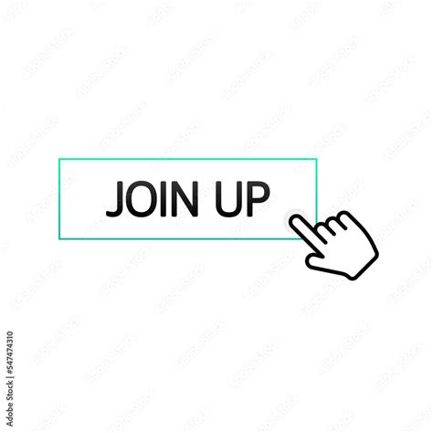 Button Join Up For Banner Design Computer Mouse Click Vector Banner